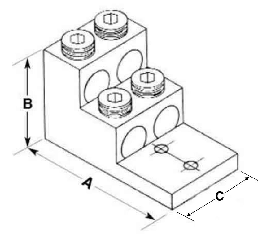 Brumall 600T 4 600 Kcmil Quadruple Wire Mechanical Lug Aluminum